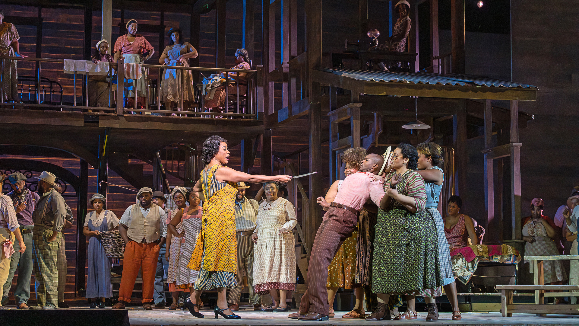 Denyce Graves, Frederick Ballentine and Adrienne Danrich in “Porgy and ...